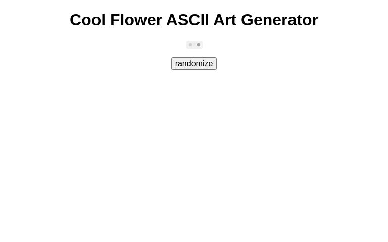 Cool Flower ASCII Art Generator