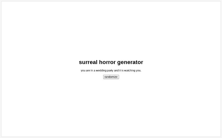 surreal horror generator