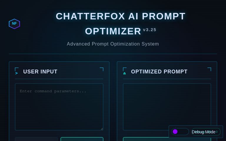CHATTERFOX AI PROMPT OPTIMIZERv3.25 ― Perchance Generator