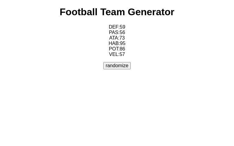 Football Team Generator
