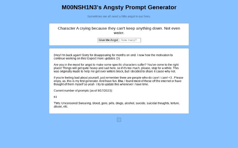 M00NSH1N3's Angsty Prompt Generator