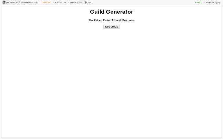 Guild Generator