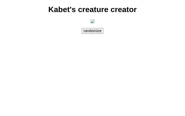 Kabet's creature creator ― Perchance Generator