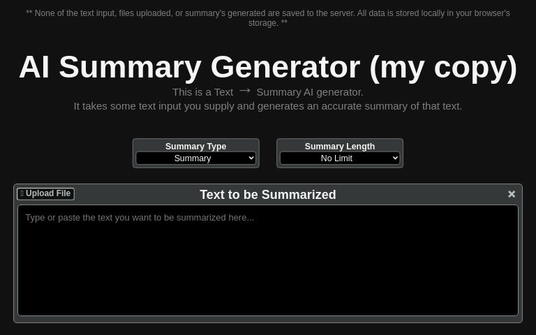 AI Summary Generator (Free, No sign-up, Unlimited)