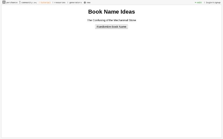 Book Name Ideas ― Perchance Generator