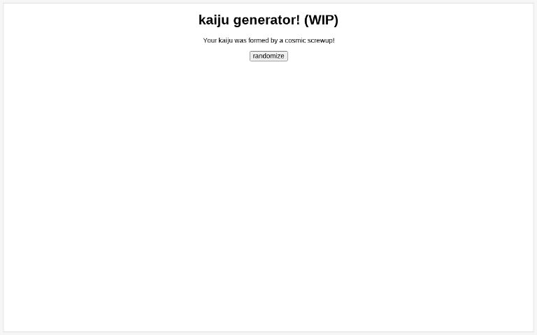 kaiju generator! (WIP)
