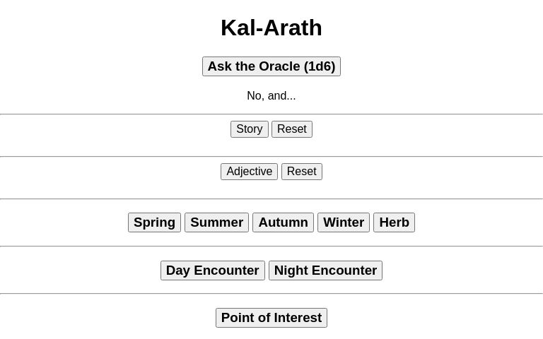 Kal-Arath ― Perchance Generator
