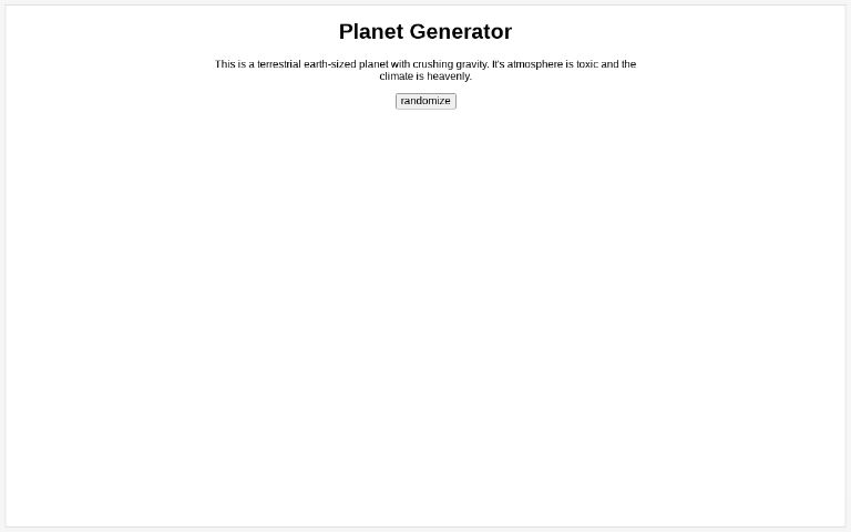Planet Generator