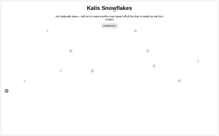 Kalis Snowflakes ― Perchance Generator