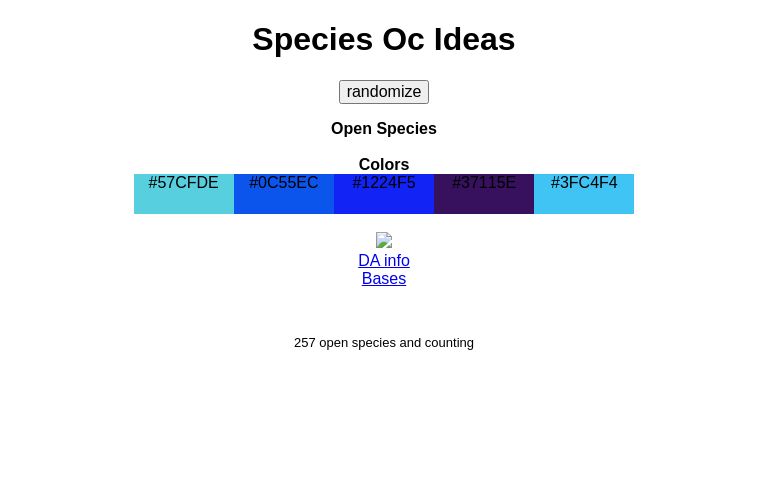 Species Oc Ideas ― Perchance Generator