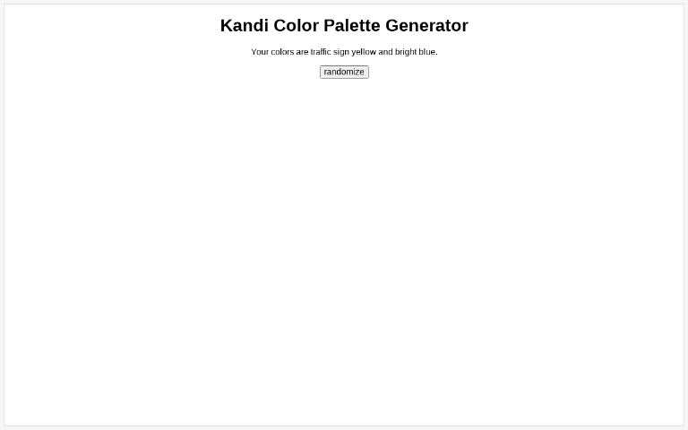 Kandi Color Palette Generator