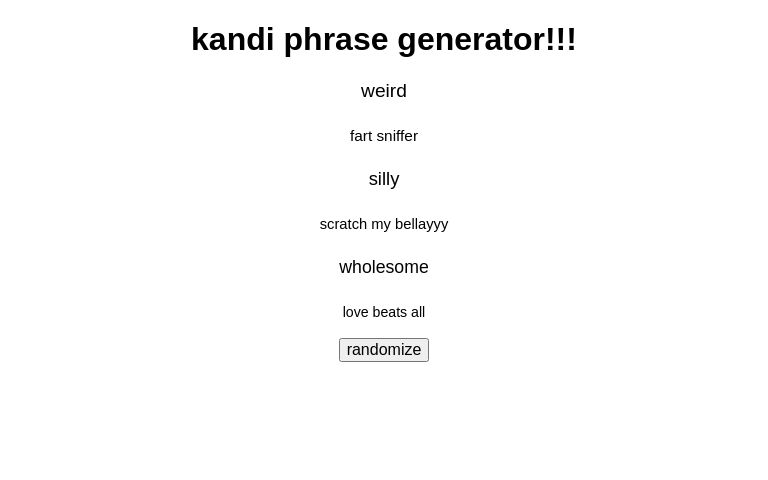 kandi phrase generator!!!