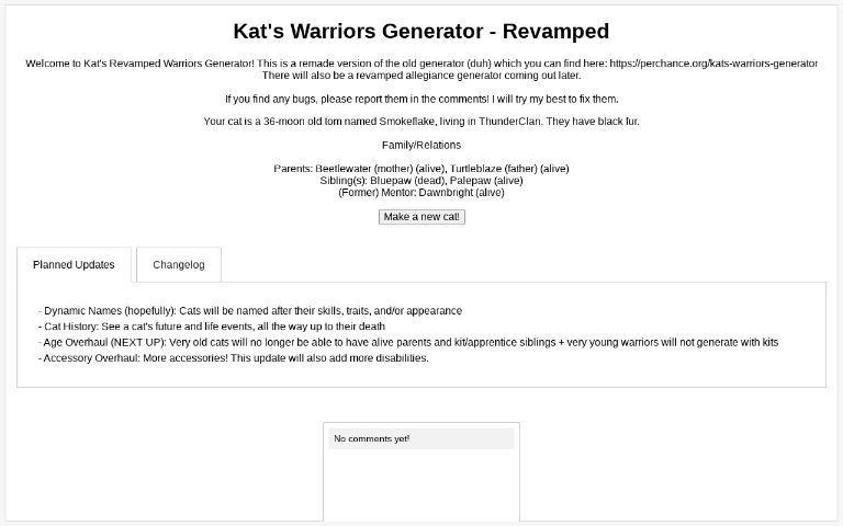 Kat's Warriors Generator - Revamped