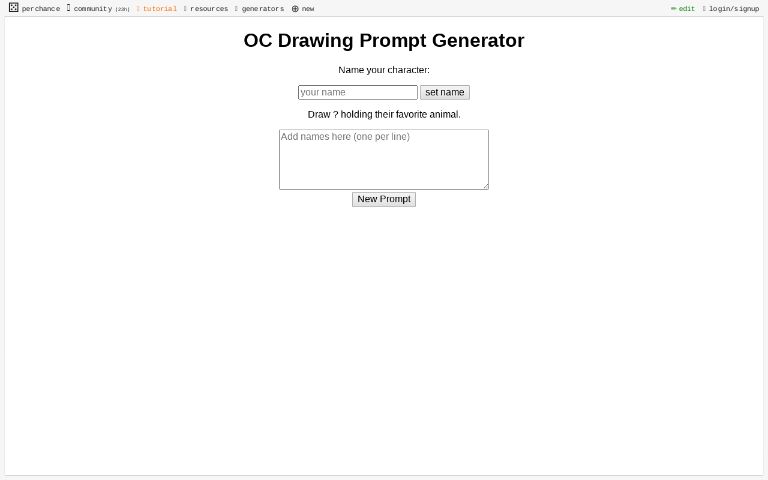 OC Drawing Prompt Generator