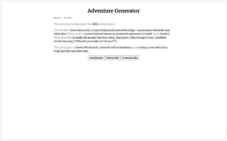 Adventure Generator