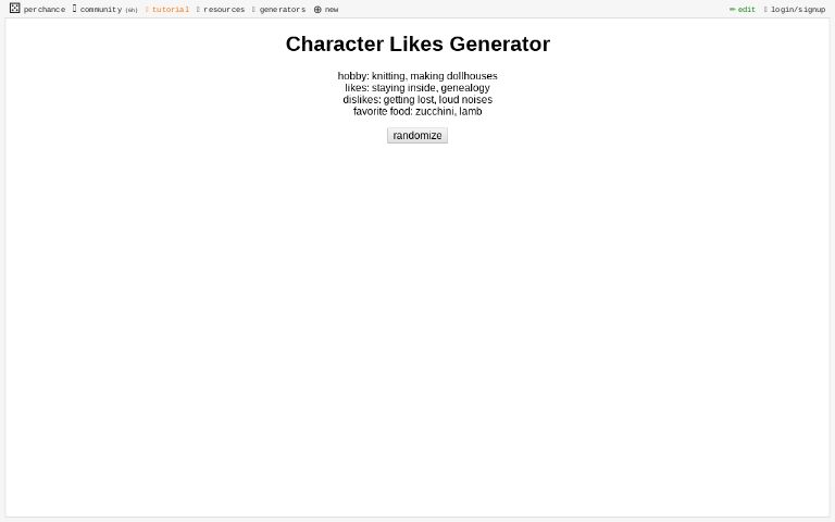 Character Likes Generator