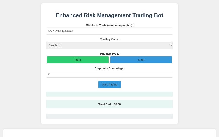 Enhanced Risk Management Trading Bot ― Perchance Generator