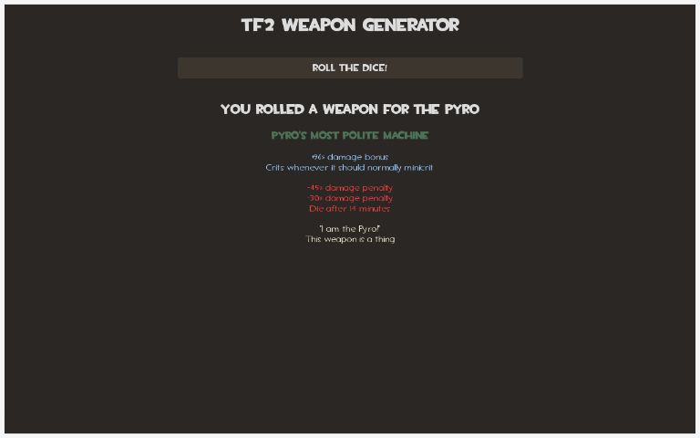TF2 Weapon Generator