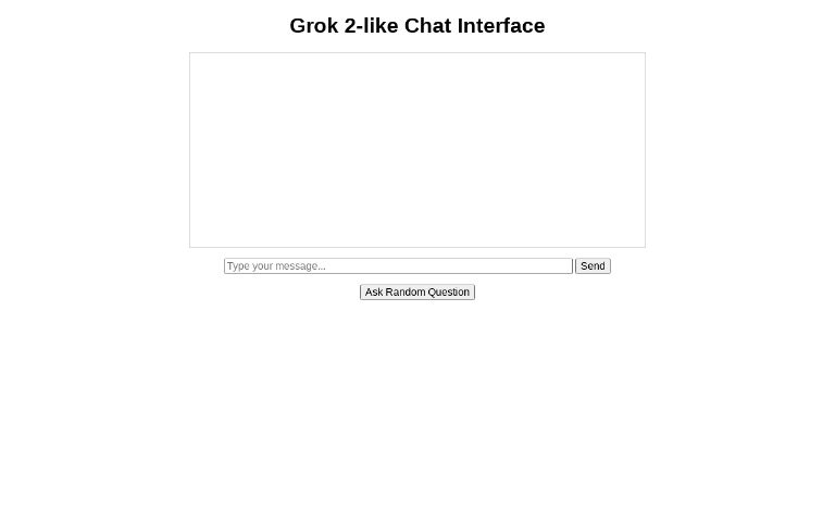 Grok 2-like Chat Interface