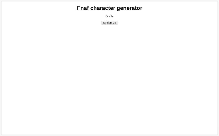 Fnaf character generator