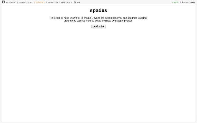 spades ― Perchance Generator