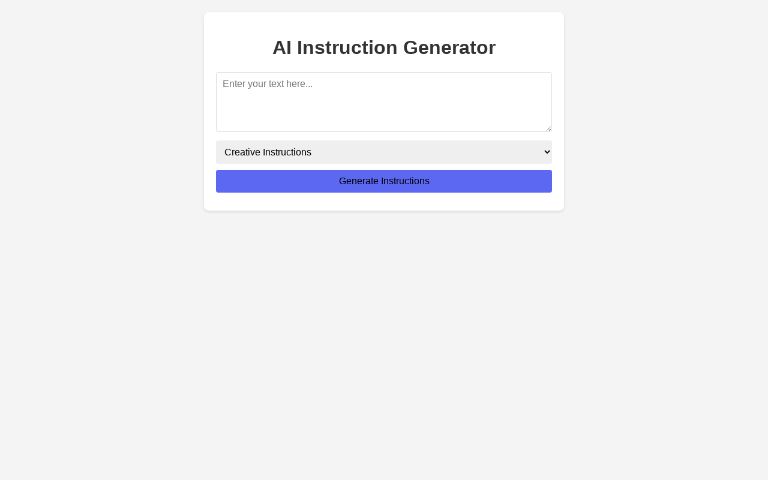 AI Instruction Generator