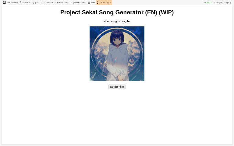 Project Sekai Song Generator (EN) (WIP)
