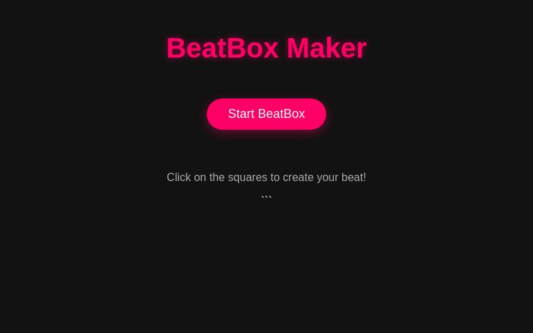 BeatBox Maker ― Perchance Generator
