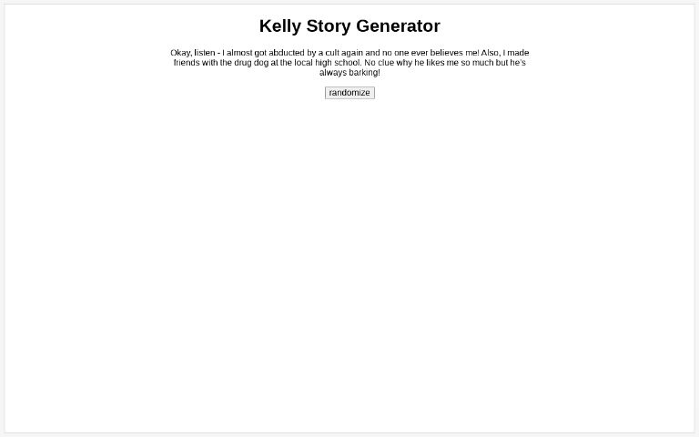 Kelly Story Generator