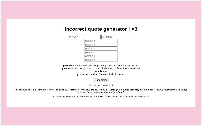 incorrect quote generator