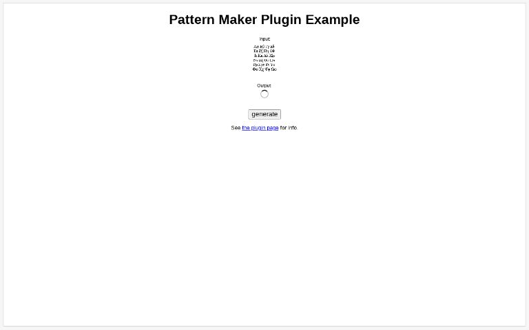 Pattern Maker Plugin Example