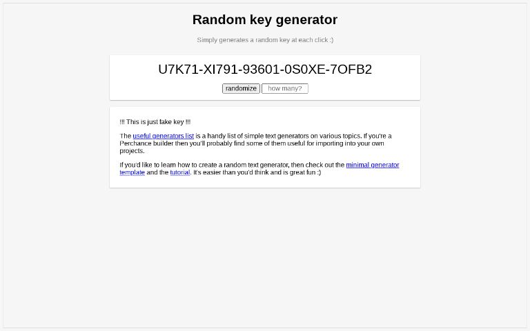 Key ― Perchance Generator