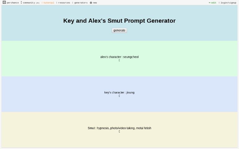 Key and Alex's Smut Prompt Generator