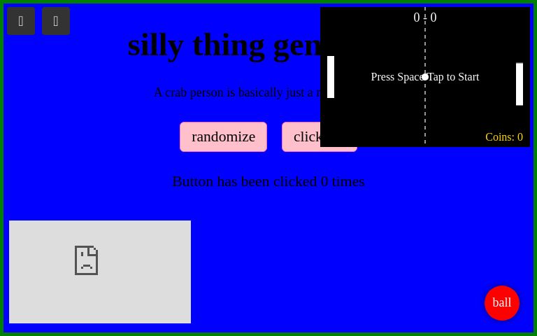 silly thing generator