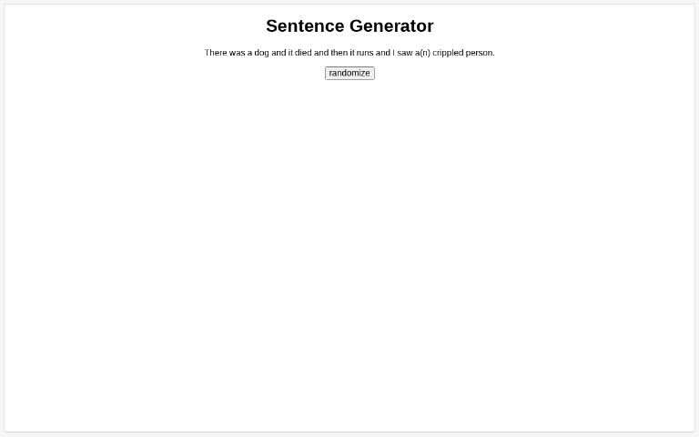 Sentence Generator