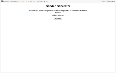Gender Generator