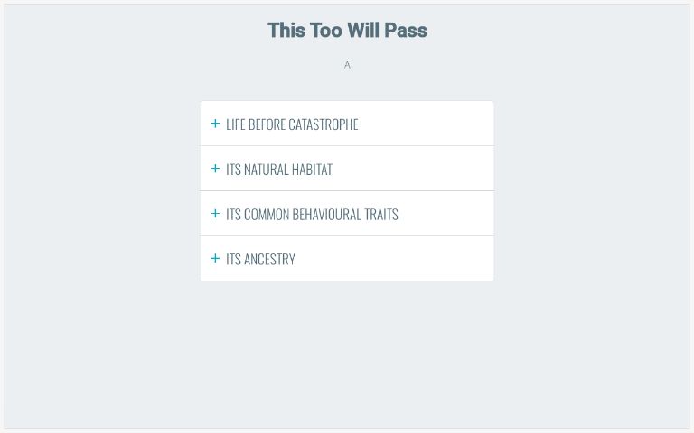 This Too Will Pass ― Perchance Generator