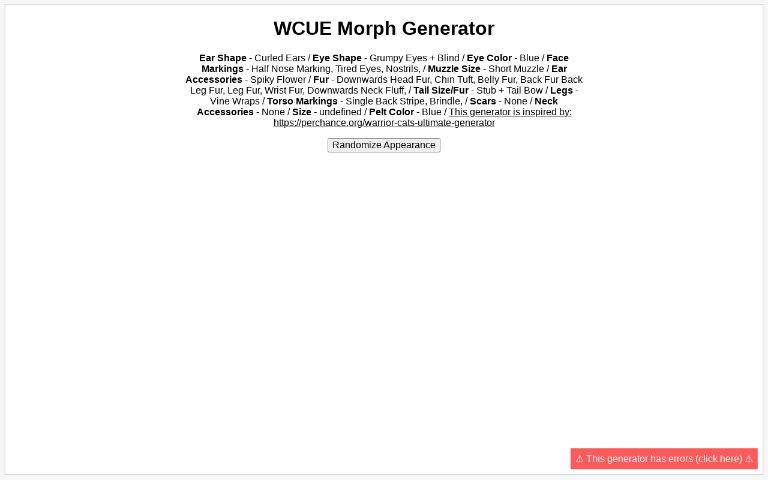WCUE Morph Generator