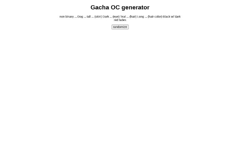 Gacha OC generator