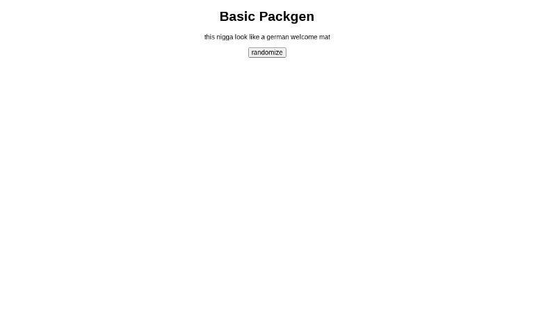 Basic Packgen ― Perchance Generator