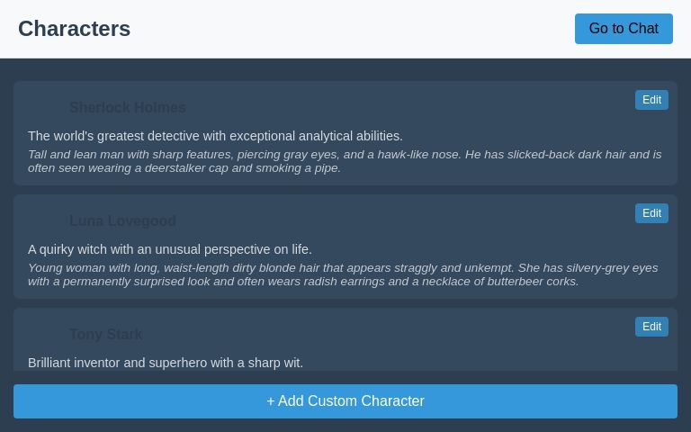 Characters ― Perchance Generator