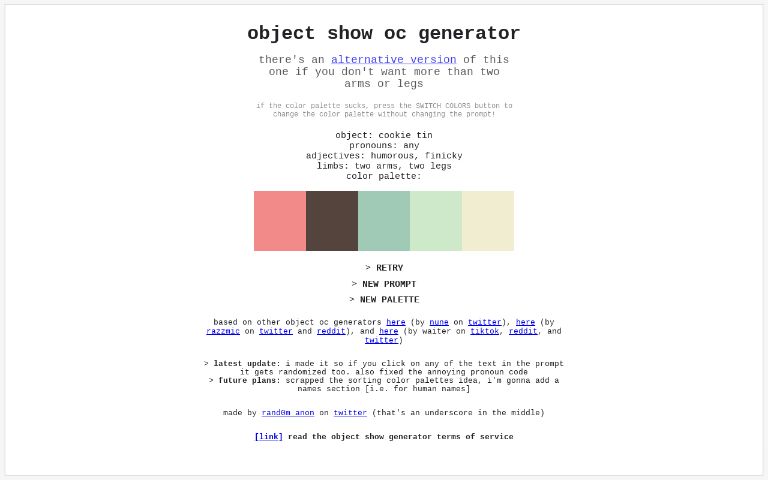 object show oc generator