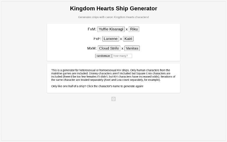 Kingdom Hearts Ship Generator