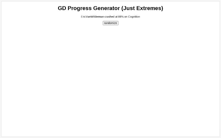 GD Progress Generator (Just Extremes)
