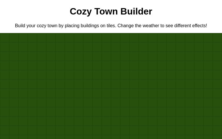Cozy Town Builder ― Perchance Generator