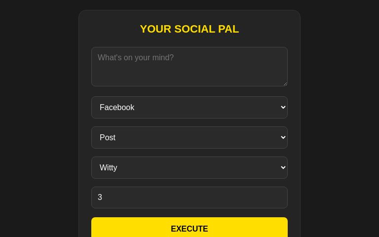Your Social Pal is thinking... ― Perchance Generator