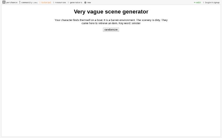 Very vague scene generator