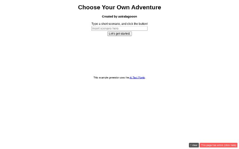 Choose Your Own Adventure ― Perchance Generator