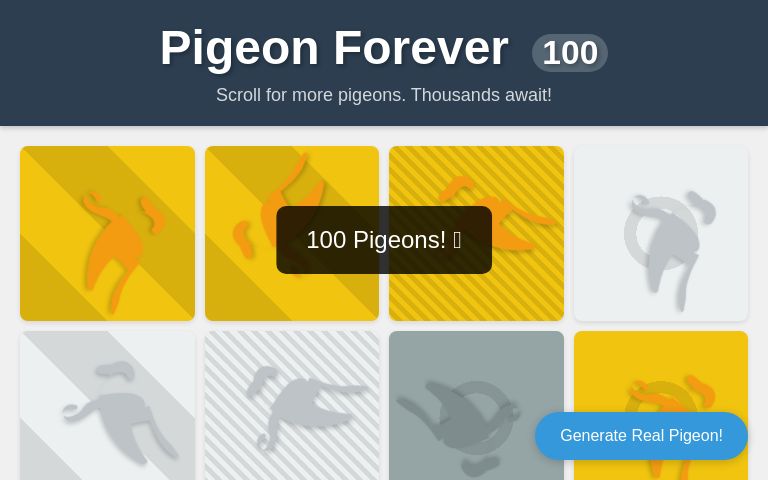 Pigeon Forever 0 ― Perchance Generator