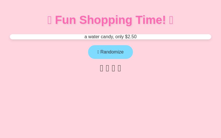 🎈 Fun Shopping Time! 🛍️ ― Perchance Generator